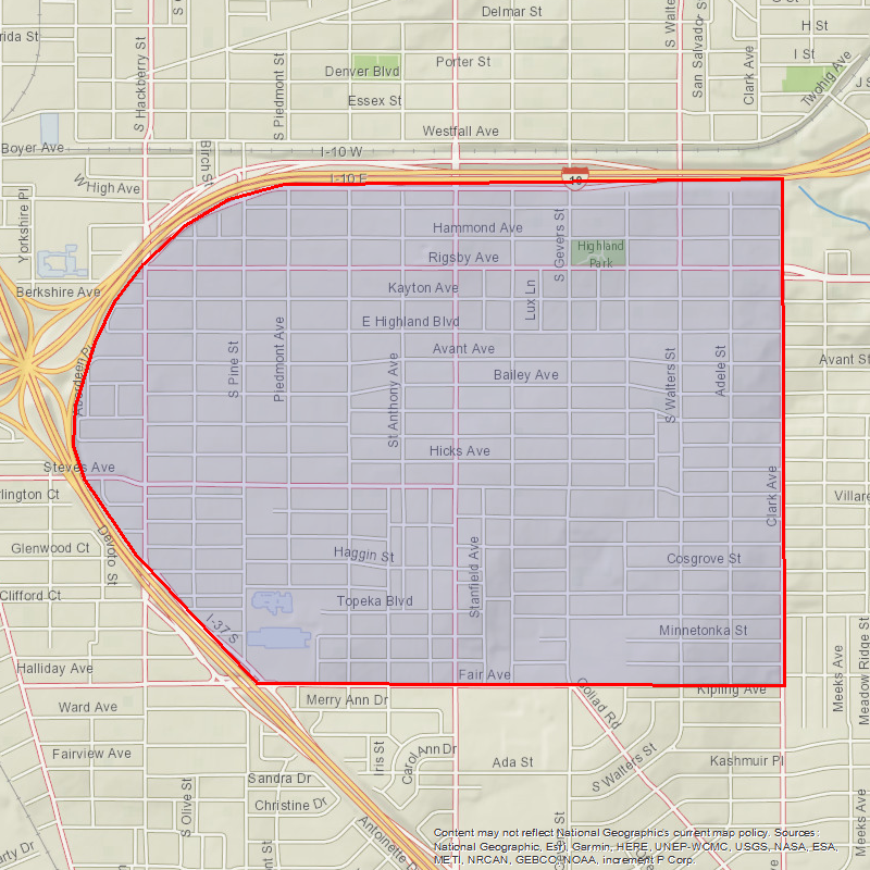 Highland Park Demo Map – Tier One Neighborhood Coalition